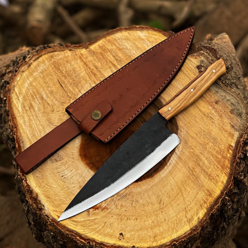 Handmade Kitchen Chef Knife Hand Forged Full Tang Kitchen Knife ...